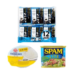 OTTOGI / OTOKI Cooked White Rice 7.4oz+Lite Lunch Meat 12oz+Seasoned ...