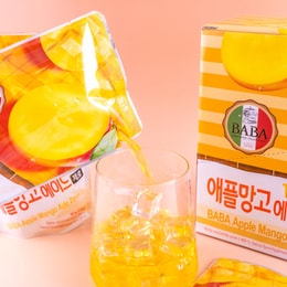 WOONGJIN BABA Apple Mango Ade Juice,6.42 fl oz*10packs【0 Sugar 0 ...