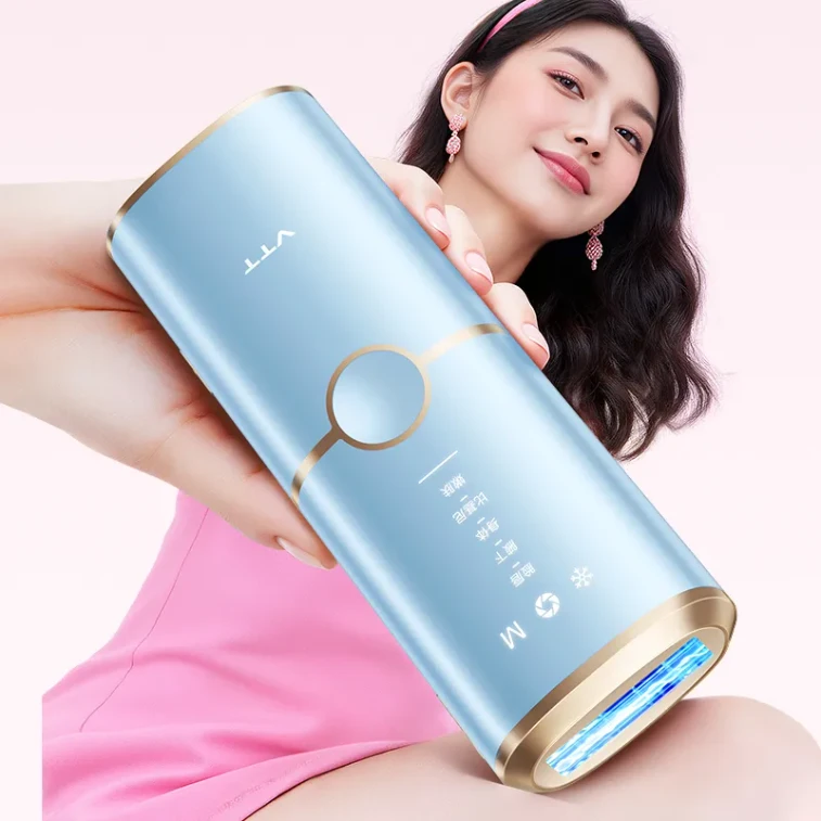 Home Hair Removal Device H8 Sky Blue—Multi-level Adjustment, Ice Point ...