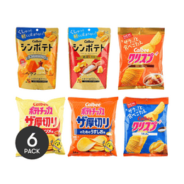CALBEE CALBEE Potato Chips, Thin Potato Chips Salt +Thin Potato Chips Cheese+Consomme+Salt ...