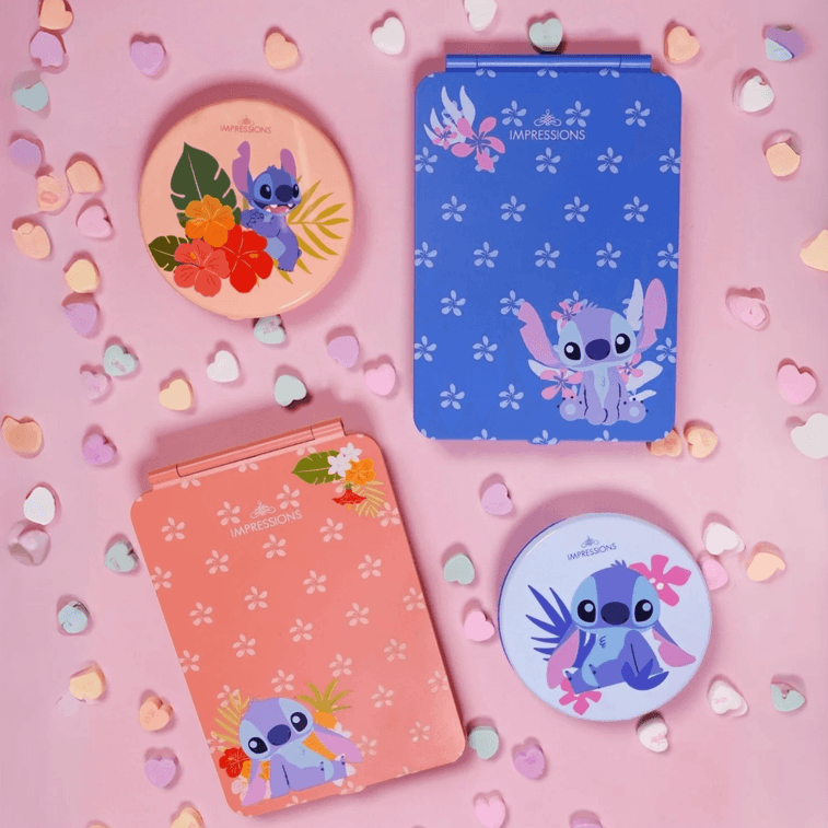 Disney Stitch Touch Pad Mini LED Makeup Mirror for Purse Ultra Slim ...