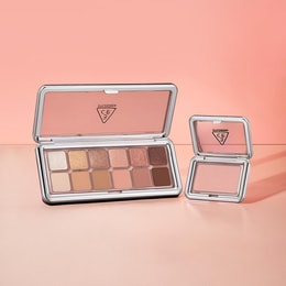 3CE 12 Colors Eyeshadow Palette #MOTION FRAME + Powder Blush #SLIDE SLOWLY【Commuter Makeup】 | Yami