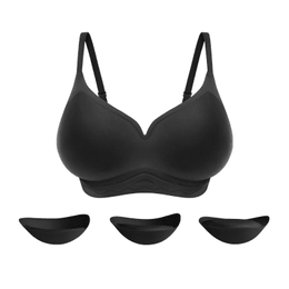 LUCKMEEY Women's Herben Collar External Expanding Bra Black Size S | Yami