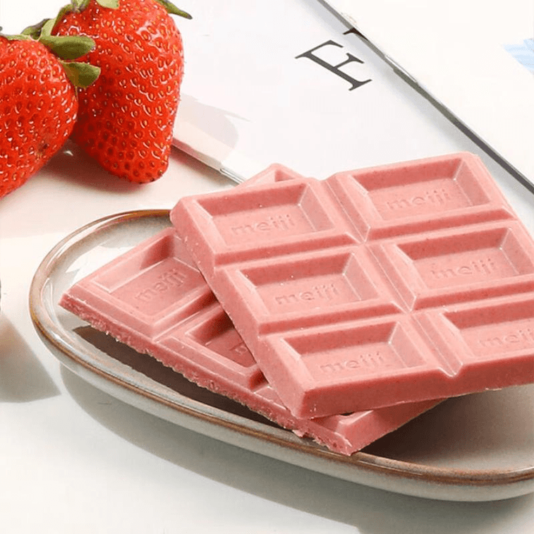【中国直邮】 日本 MEIJI 明治草莓巧克力排块65g*2块 | 亚米