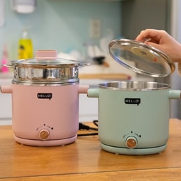 HELLO HOME Electric Multi Cooking Pot, 50.72 fl oz, Pastel Pink | Yami
