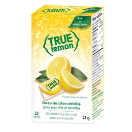 True Citrus Crystallized Lemon For Water Tea - Single-Serve Packets ...