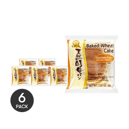 D-PLUS Natural Yeast Baked Wheat Bread ,Japanese Dessert,Chocolate Flavor ,2.82oz*6【6 Packs】 | Yami