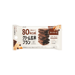 ASAHI Bitter Chocolate Cream Sandwich Oatmeal Brown Rice Cookies 54g | Yami