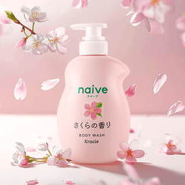 KRACIE NAIVE Sakura Body Wash Liquid 17.9 fl.oz【2024 Sakura Limited Edition】 | Yami