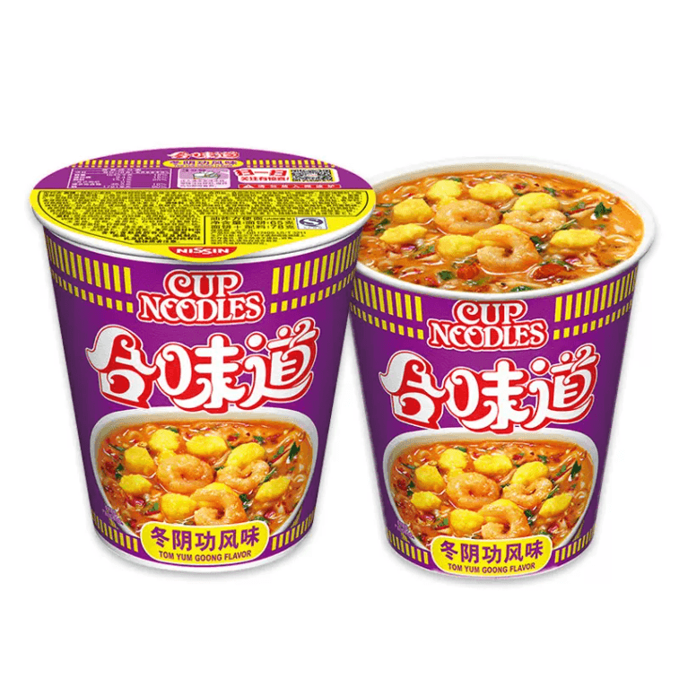 NISSIN/Nissin Hop Flavor Tom Yum Flavor Noodles 74g*1 Cup Whole Case ...