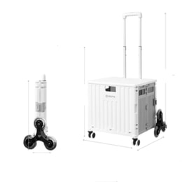 LifeEase Foldable Multifunctional Trolley Grocery Cart 8 Wheel Large ...