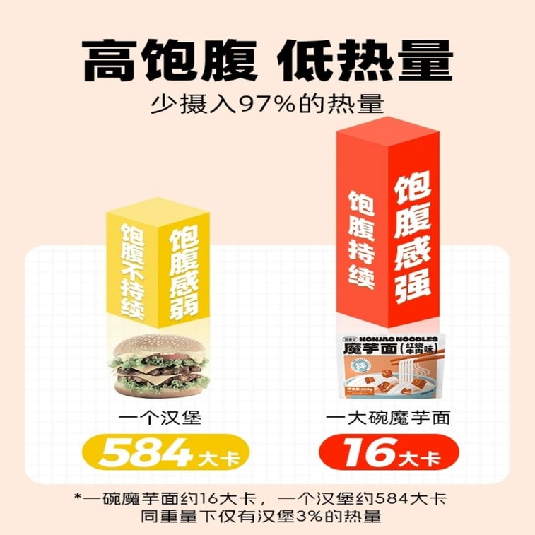 Turkey Noodle Flavor Konjac Noodles 220g*2Bags Smooth Juicy Instant ...