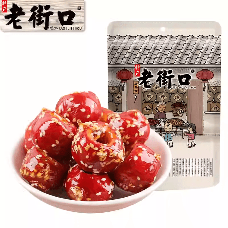 LAOJIEKOU Candied Hawthorn, Old Beijing Specialty, Hollow Hawthorn ...