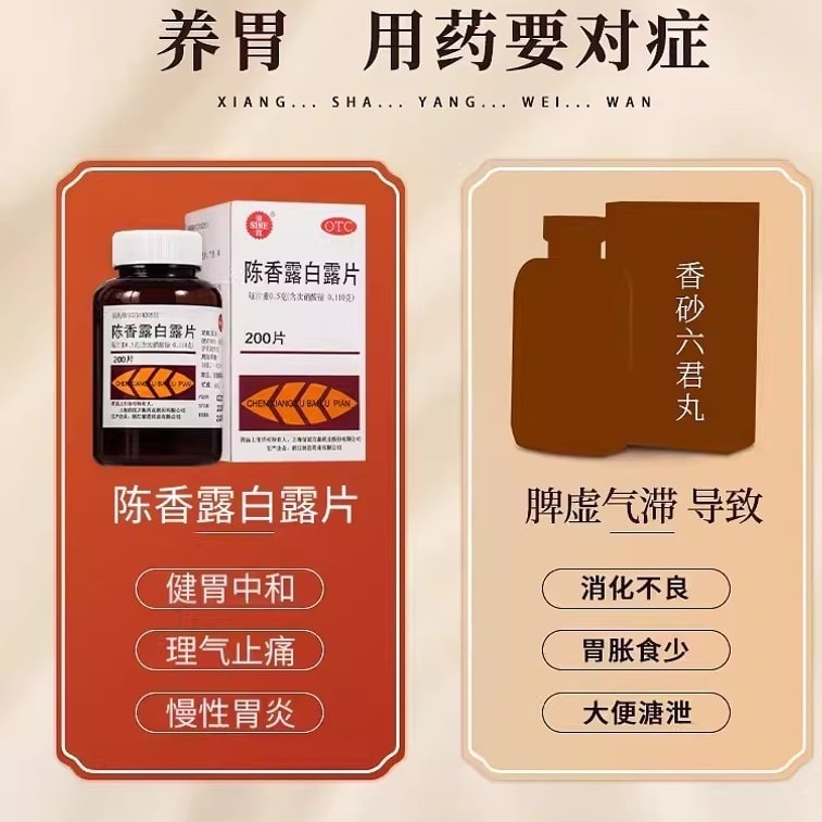 Chen Xianglu White Dew Tablets - Regulates And Strengthens The Stomach ...