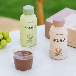 GUBEN DIARY谷本日记 营养代餐奶昔粉 饱腹高蛋白 早晚餐冲饮 膳食纤维 控卡轻食 40g*6瓶 #抹茶椰乳味 | 亚米