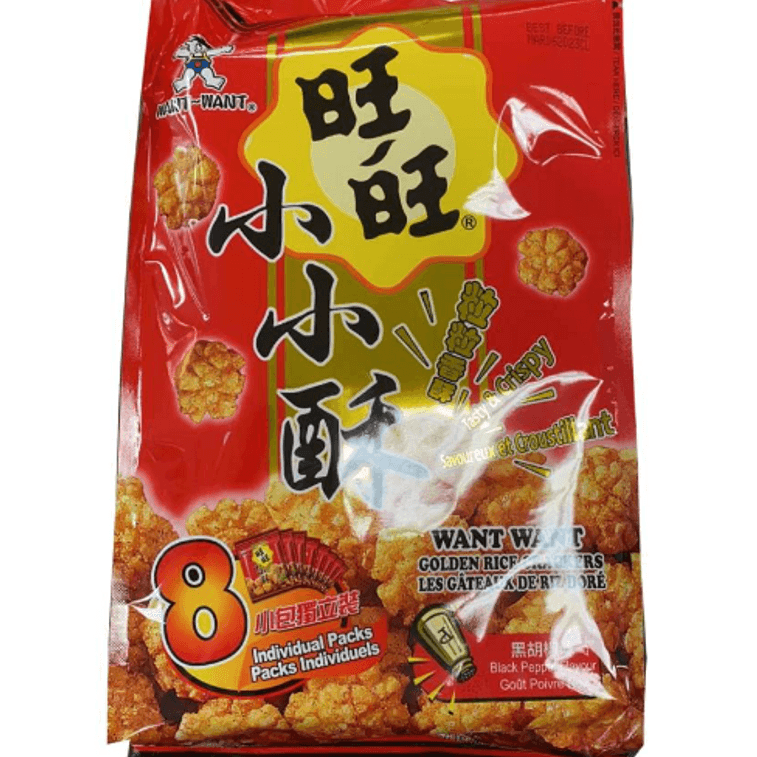 台湾 【中国直邮】【超绝新品】旺旺小小酥黑胡椒味160g 8包 | 亚米