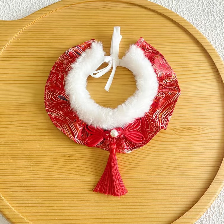 New Chinese-style pet New Year accessories: Cat's New Year scarf, dog's ...