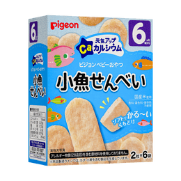 PIGEON Baby Food Calcium-enriched Snack Fish Crackers 2 pieces6 packs ...