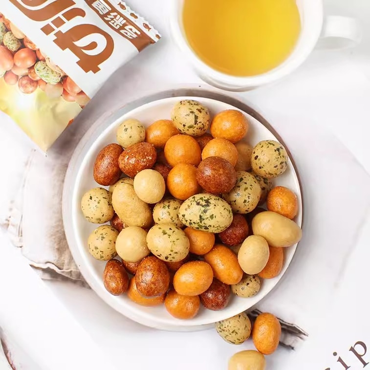 Colorful Fish Skin Peanut Cooked Peanuts Small Package With Wine Spiced ...