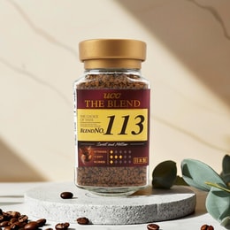 UCC 日本UCC悠詩詩 113冷凍乾燥咖啡粉 即溶黑咖啡 柔和甘醇型 90g | 亞米