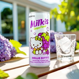 LOTTE Korea Milkis Grape Soda - Carbonated Grape-Flavored Drink, 8.45fl ...