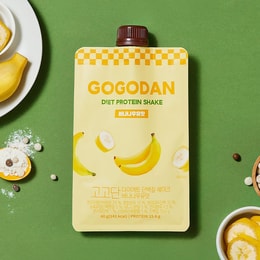 GOGODAN 다이어트 단백질 쉐이크 바나나 밀크 맛 1.76온스【무설탕 저지방 고단백 식사대용】 | Yami