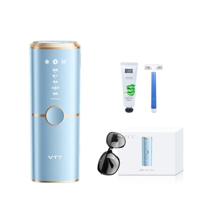 Home Hair Removal Device H8 Sky Blue—Multi-level Adjustment, Ice Point ...