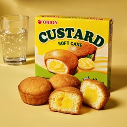 ORION Soft Custard Cream Cakes Dessert, 12 Pieces, 9.73oz | Yami
