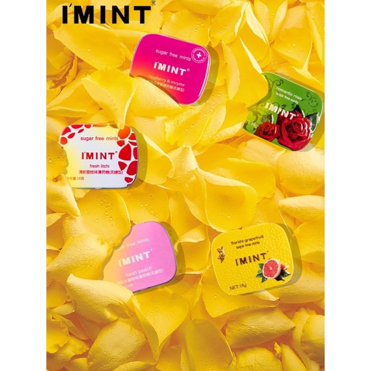【中国直送】IMINT シュガーフリーミント - 爽やかな息、キスに最適/心地よい爽快感、砂糖ゼロのヘルシースナック（ガム代替品）16g フレッシュレモン風味 | Yami