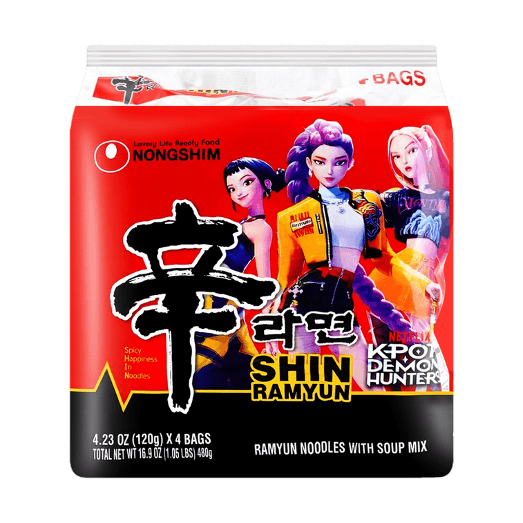 NONGSHIM Kpop Demon Hunters Premium Shin Original Ramyun Noodle Soup ...