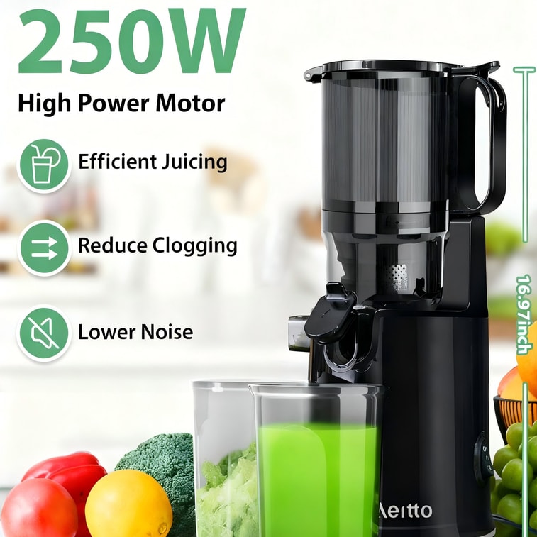 Juicer Machines, 5.3 Extra Wide Mouth, Cold Press Juicer 3
