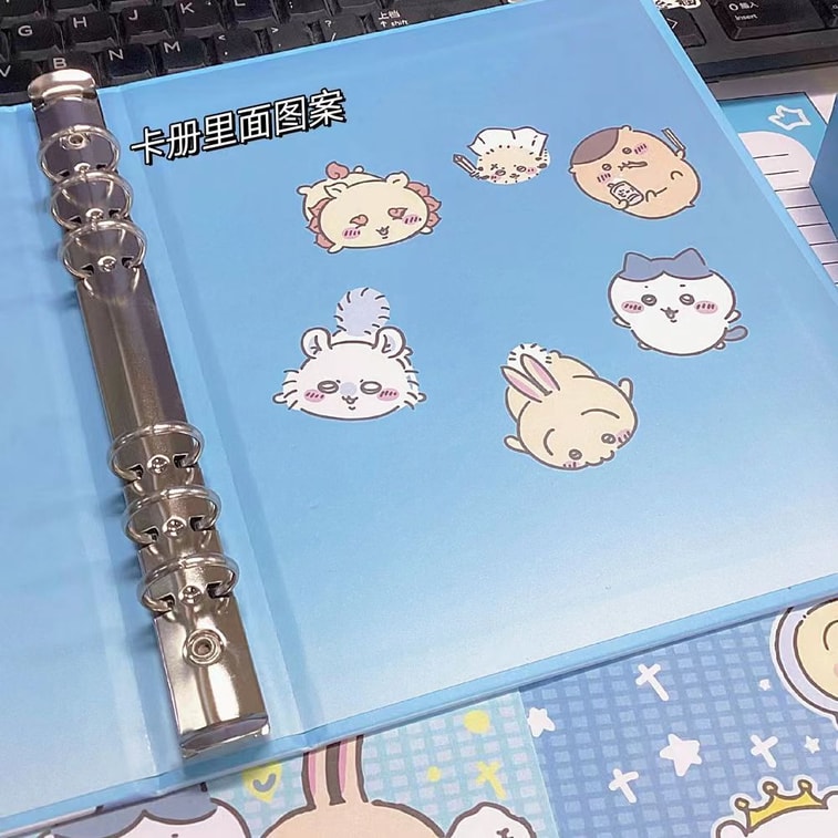 Chiikawa Card Book Loose-Leaf Binder Cute Shell Card Binder -A5 Rainbow ...