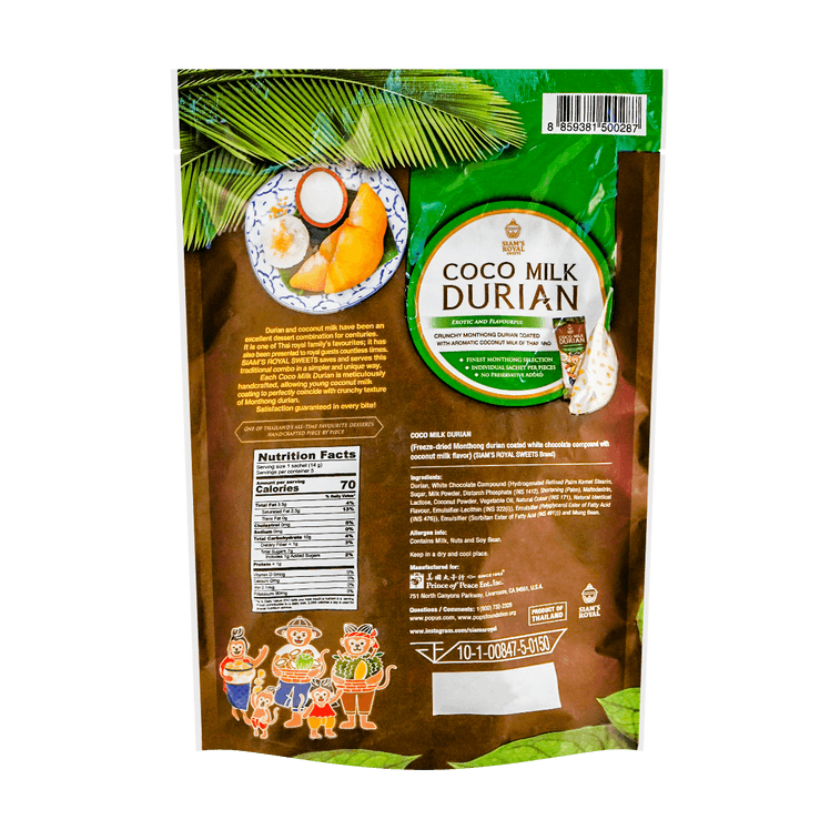 SIAM'S ROYAL Coco Milk Dried Durian 70g | Yami