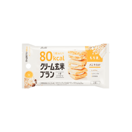 日本名菓 朝日ASAHI健康系列食品 香草奶油夹心燕麦糙米饼干 54g 补充人体所需10种维生素 | 亚米
