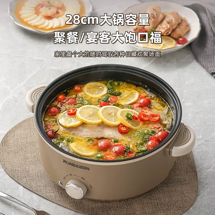 RUNBAISEN 110V Electric Cooker for Noodles Multi-Function Pot *1 piece 6
