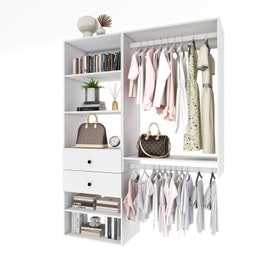 Closet Modules:Closet Double Hanging Unit With 2 Levels Of Rod .Closet ...