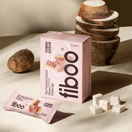 FIBOO Double Layer High-Protein Bars, 98 kcal/stick, 3pcs/box*2 #Taro ...