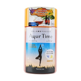 BATHCLIN AYUR TIME Essential Oil Bath Salt, Beauty Skin Bath Additive, Orange-colored, Sleep Aid ...