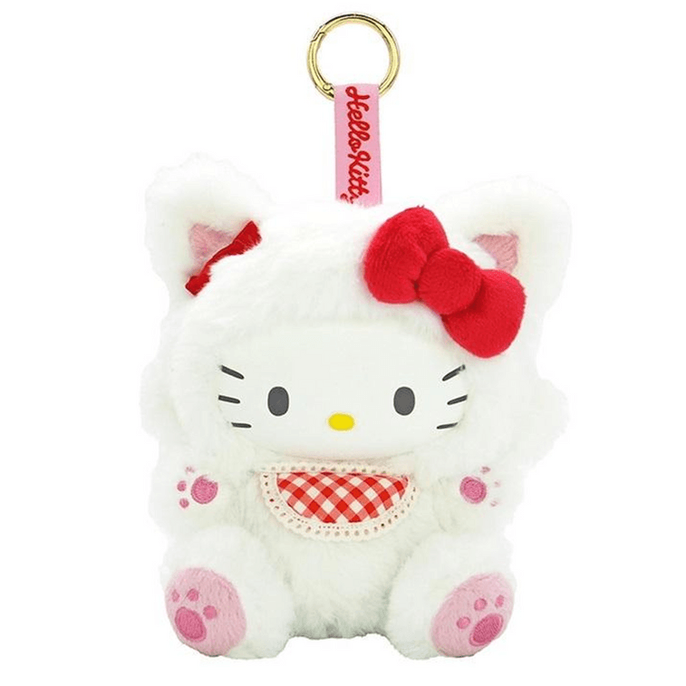 Happy Kitty Series Hello Kitty Resin Face Plush Keychain (1 piece ...