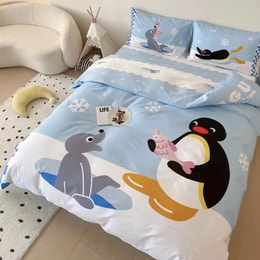 Pingu Summer Ice Silk Mat Cartoon Bed Mat 3-Piece Set S 1Pc | Yami