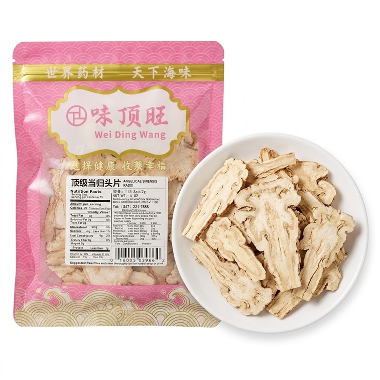 Premium Dong Quai (Angelica Root) Head Slices - Herbal Soup Ingredient ...