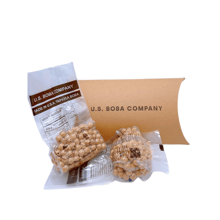 U.S. BOBA COMPANY Tapioca Pearl Boba Ball Brown Sugar Flavor 12oz (6oz ...