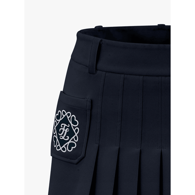 Heart Symbol Pocket Skirt-Navy Navy / S 3