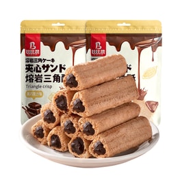 BiBiZan Lava Triangle Chocolate Filled Wafers Dark Chocolate Crunchy ...