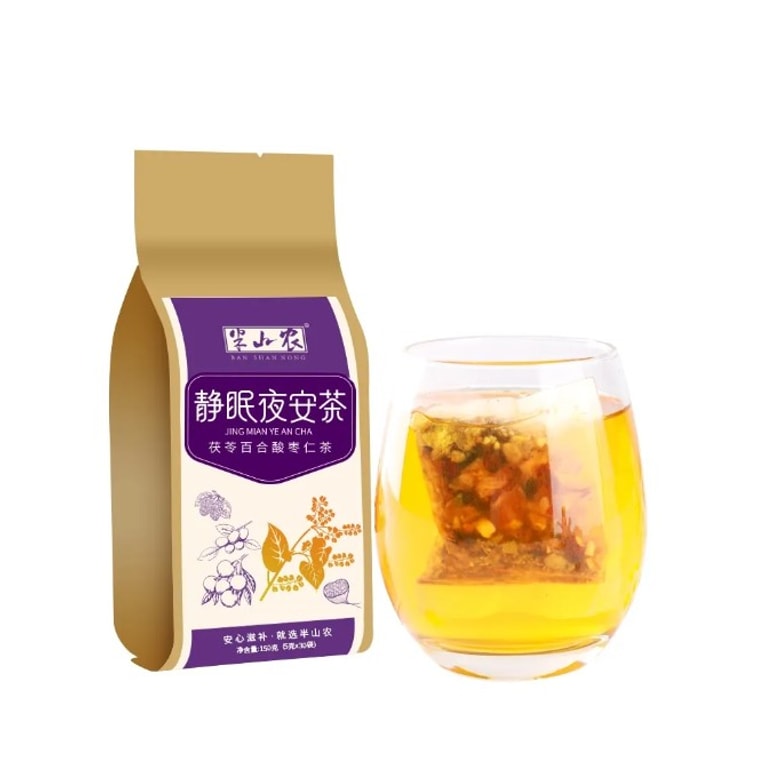 Poria & Jujube Kernel & Lily Herbal Tea 5g x 30 Bags – 12 Premium Herbs ...