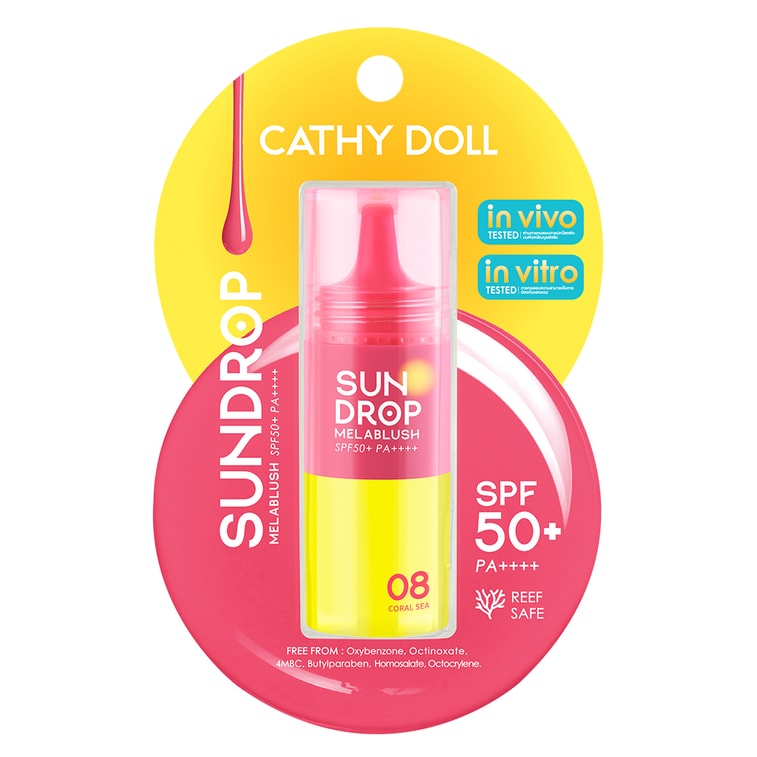 Cathy Doll SUNDROP MELABLUSH SPF50+ PA++++ #08 CORAL SEA 6g | Yami