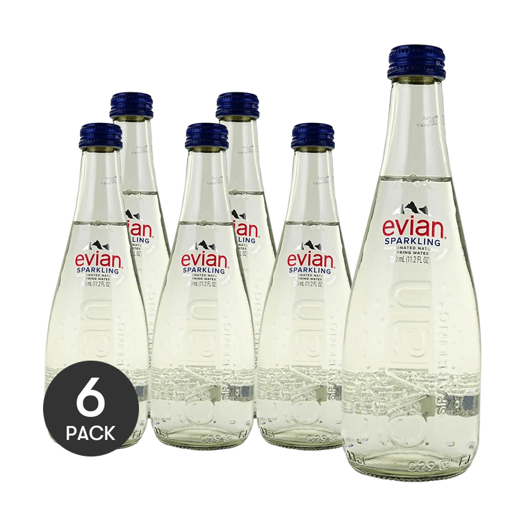 EVIAN Natural Spring Water, 11.2 fl oz *6【6 Packs】 | Yami
