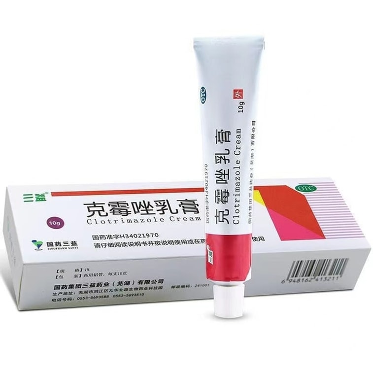 SanYi 질염, 외음부소양증, 체부백선, 고백선의 부인과약 산이클로트리마졸크림 10g/튜브. | Yami