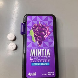 ASAHI MINTIA BREEZE Fresh Breath Lozenges Grape Flavor Large Granules ...