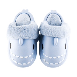 CHIKOKU Shark Slides Slippers Unisex Waterproof Winter Warm Plush Comfy ...